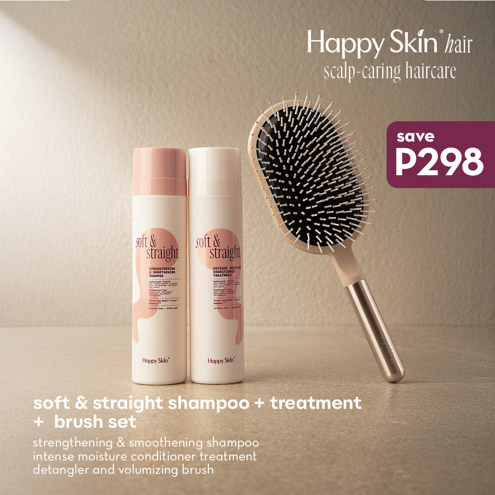 Happy Skin Hair Shampoo + Treatment + Brush Set
